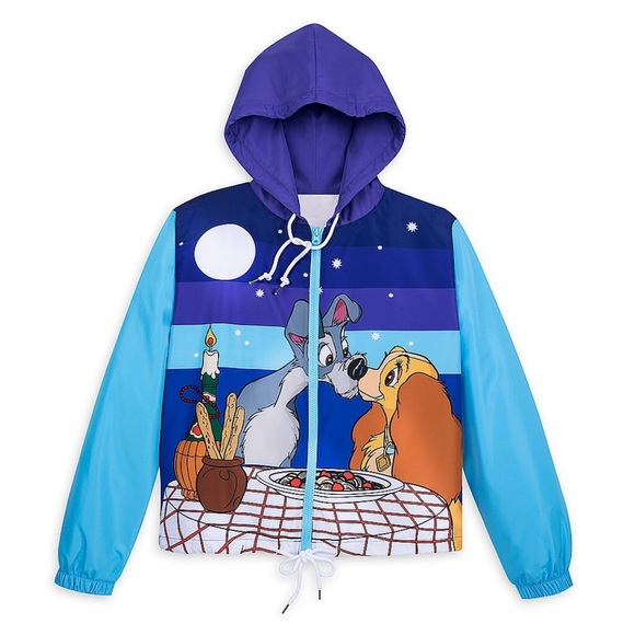 Disney | Jackets & Coats | Disney Lady The Tramp Hooded Windbreaker ...